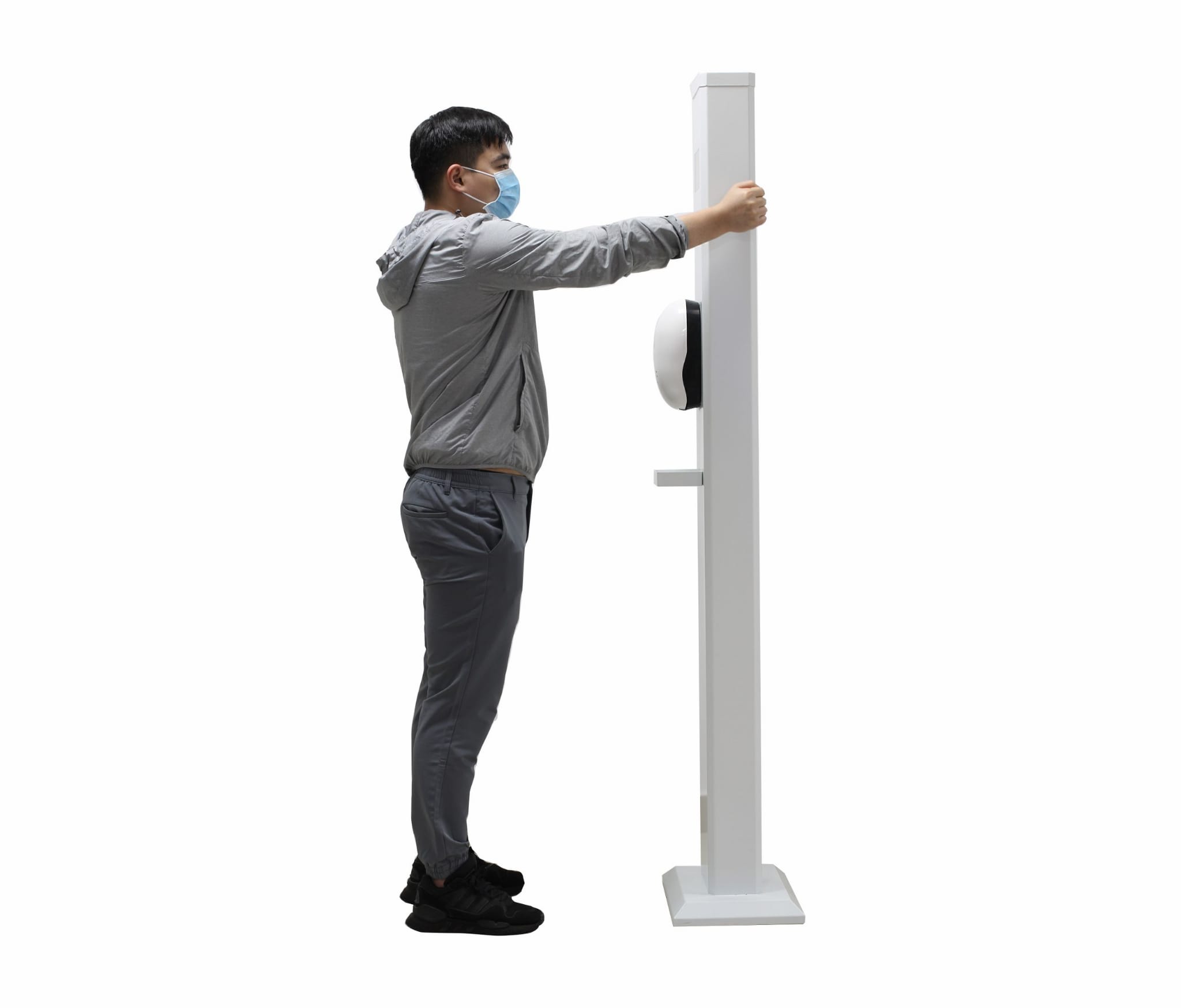 Standalone Contactless Thermometer with sanitizer dispenser | ADB Global